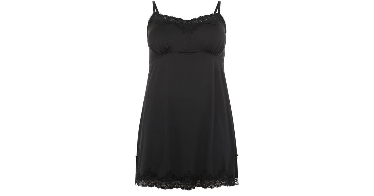 Curves Blace Lace Chemise | New Look