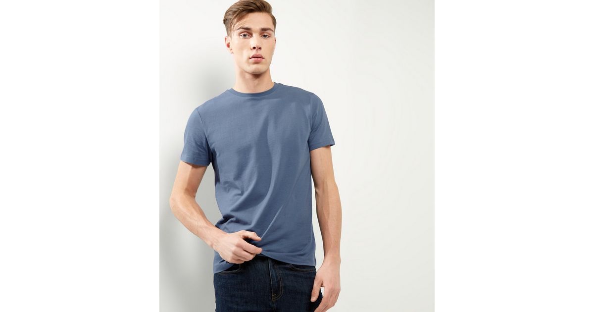 Pale Blue Crew Neck T-Shirt | New Look