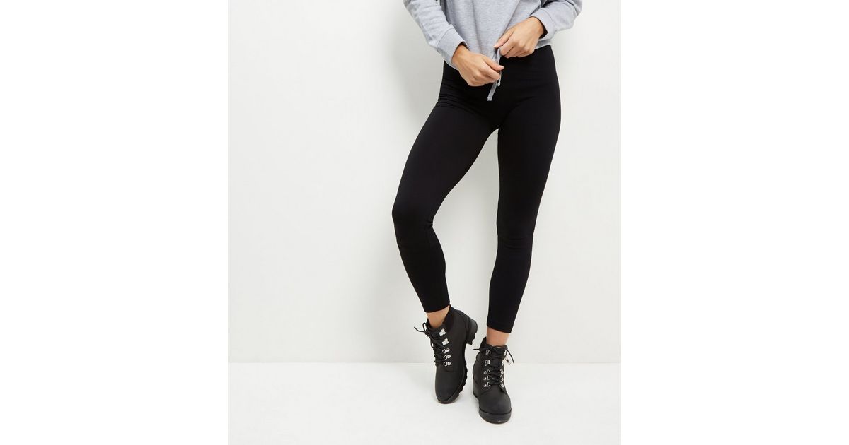 fleece lined leggings new look