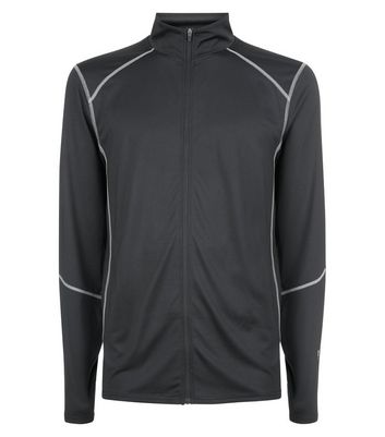 Black Zip Front Sports Top | New Look