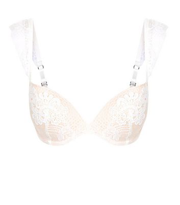 Cream Guipure Lace Fishnet Bra | New Look
