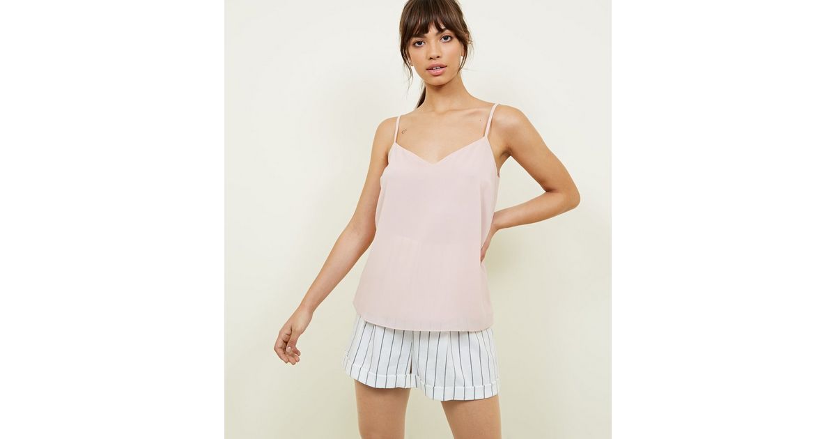 Pale Pink Strappy Back Cami | New Look
