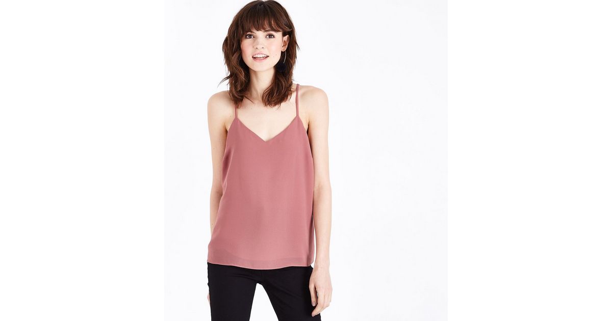 Mid Pink Strappy Back Cami | New Look