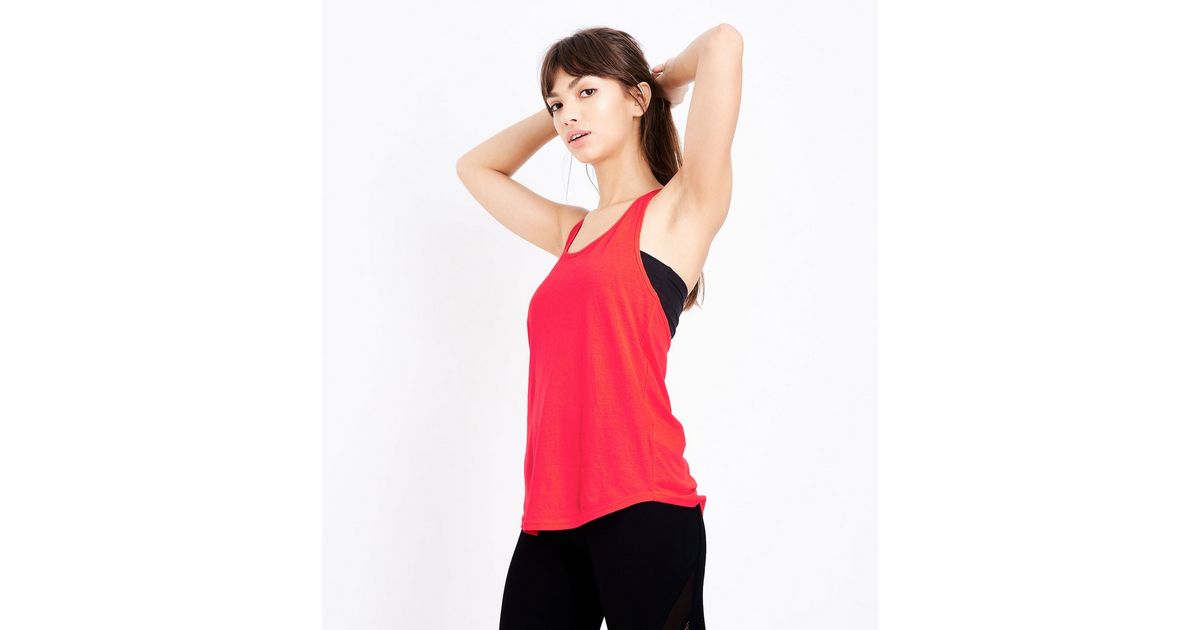 Red Racer Back Sports Vest | New Look