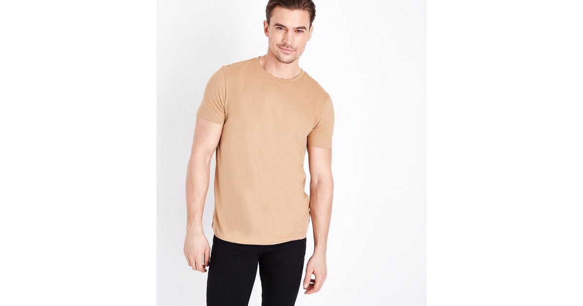 Tan Crew Neck T-Shirt | New Look