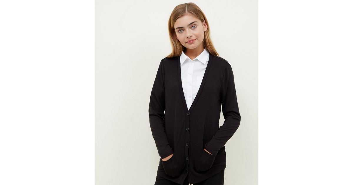 Girls Black Fine Knit Cardigan | New Look