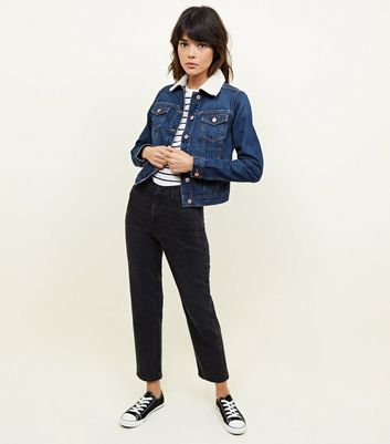 Blue Borg Collar Denim Jacket | New Look