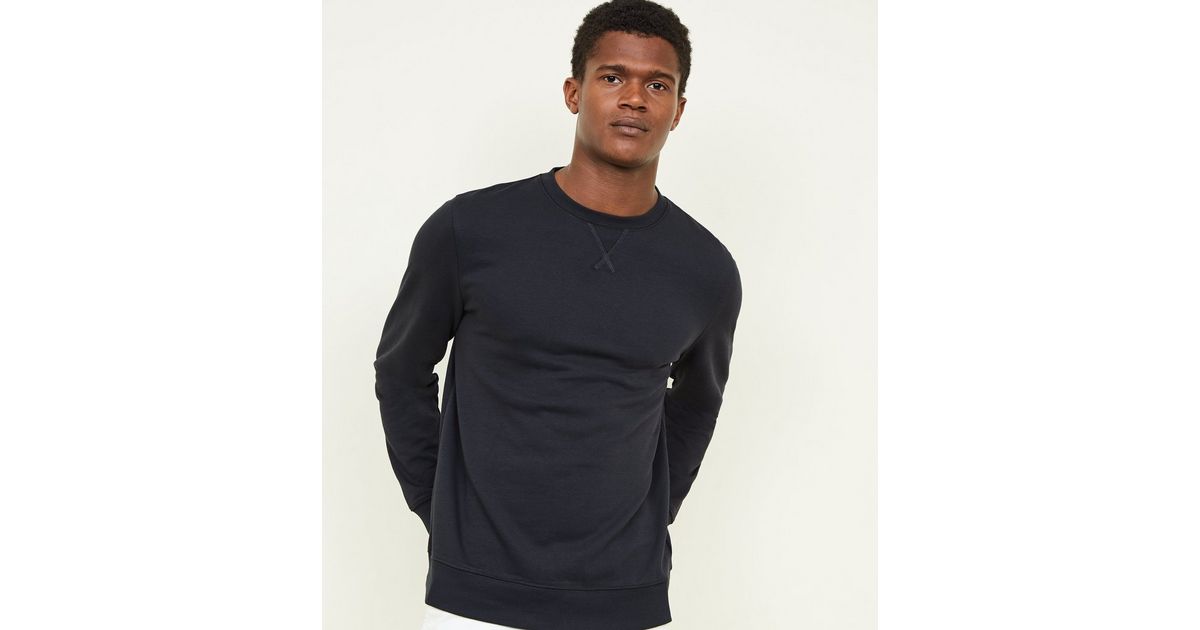 Navy Crew Neck Sweatshirt | New Look