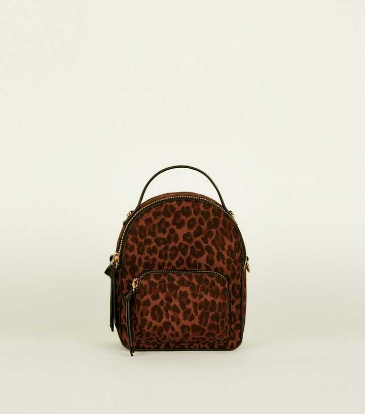 Brown Convertible Leopard Print Micro Backpack | New Look