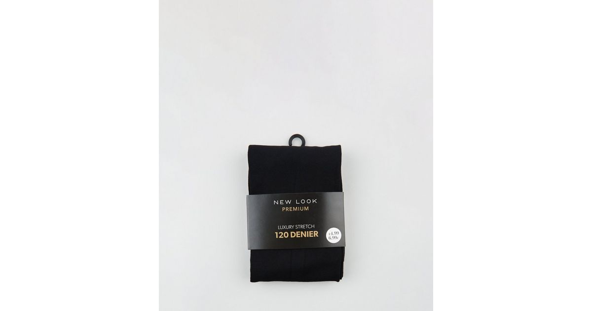 Black Premium 120 Denier Tights | New Look