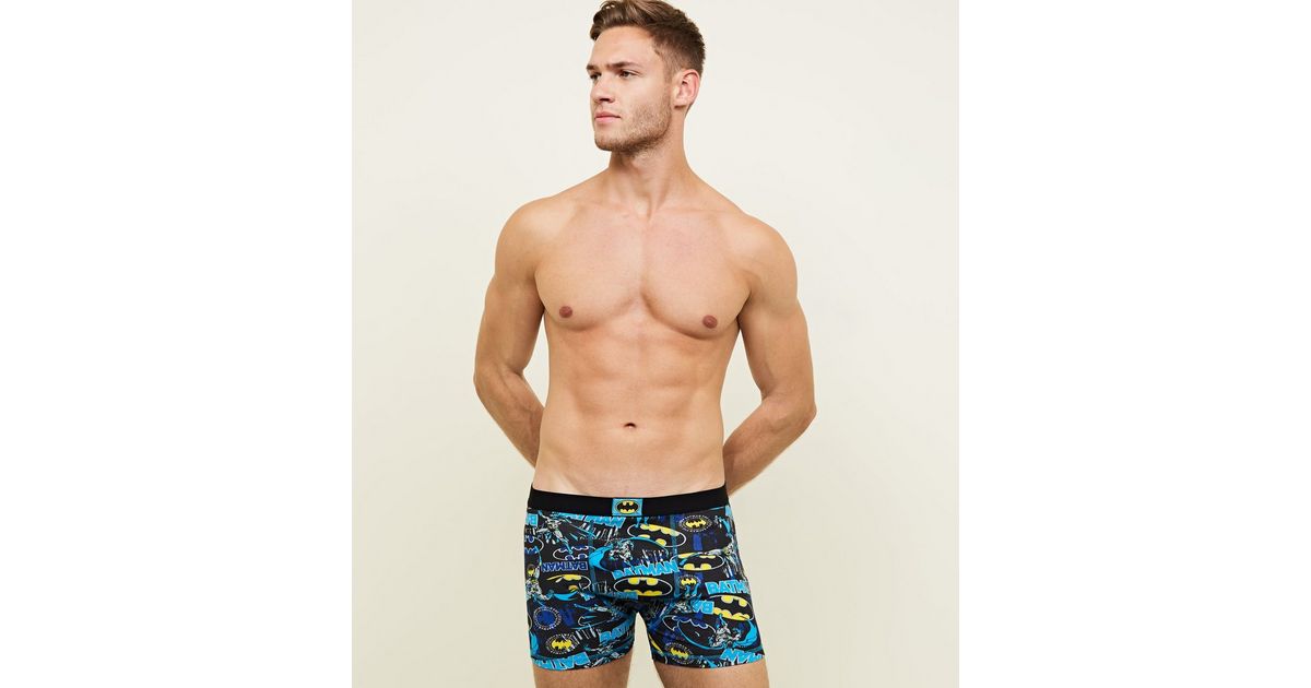 Blue Batman Print Trunks | New Look
