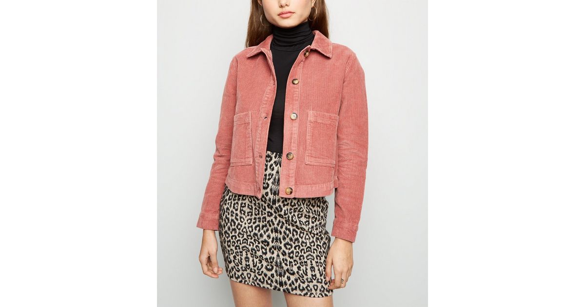 Pink Patch Pocket Corduroy Jacket | New Look