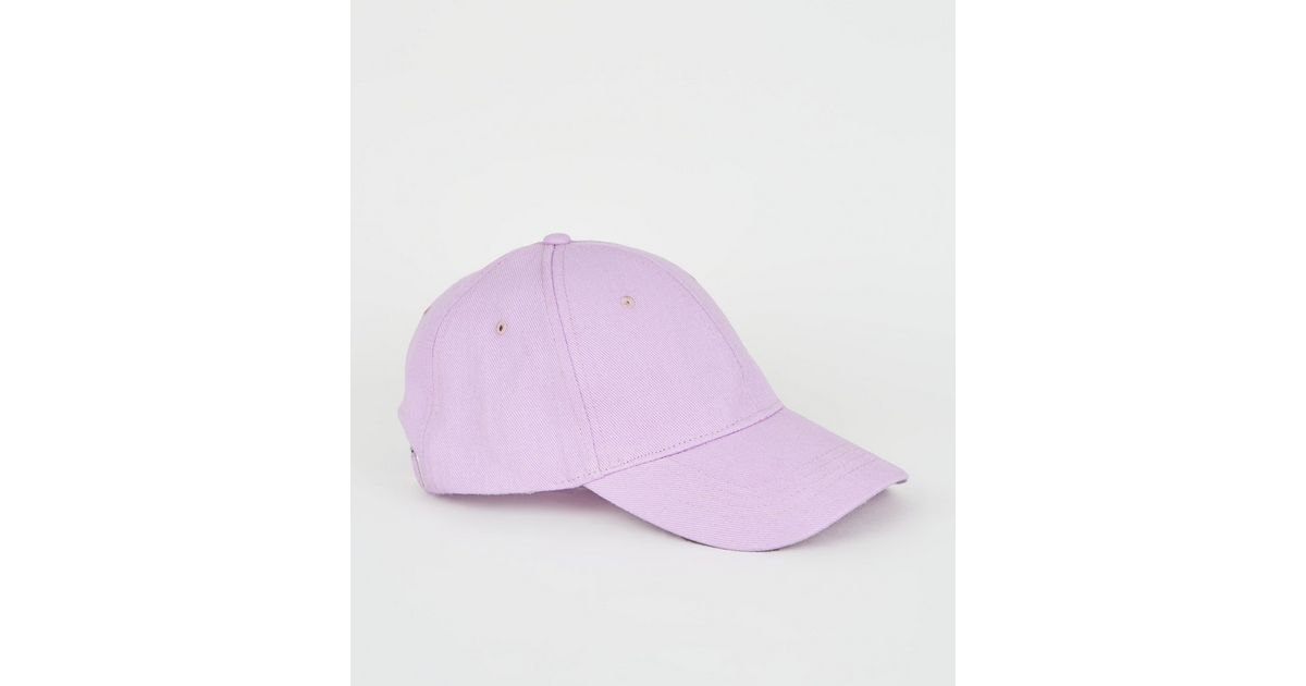 Lilac Canvas Cap | New Look