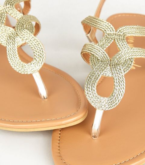 Women's Gold Sandals | Gold Flat Sandals & Wedge Sandals | New Look