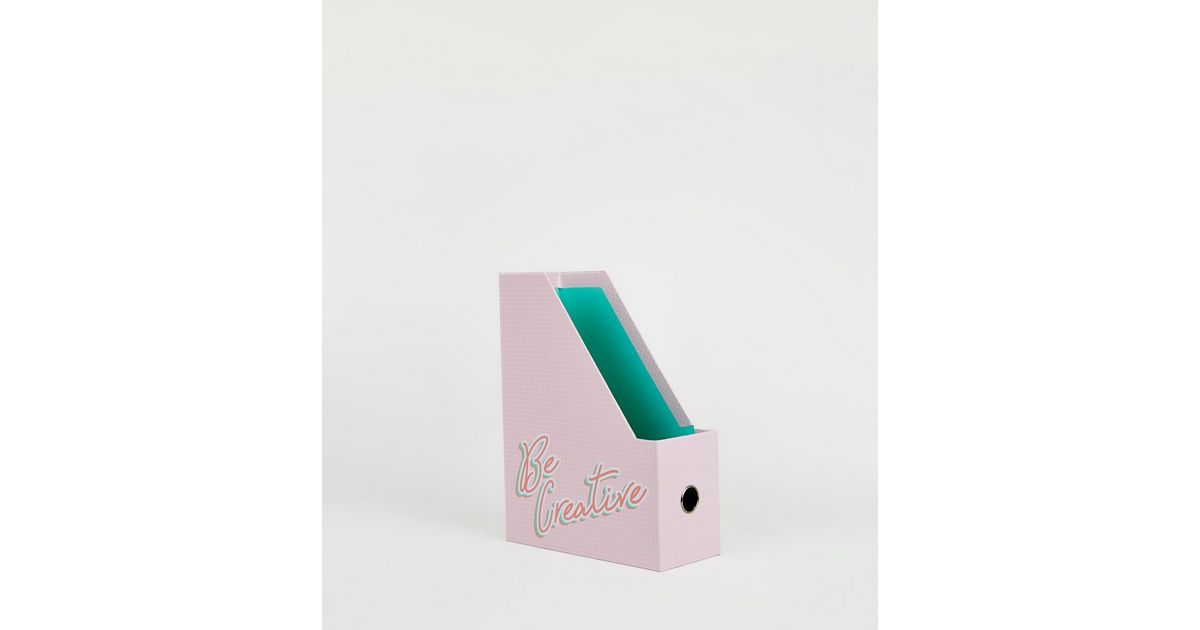 Pink Be Creative File Holder | New Look