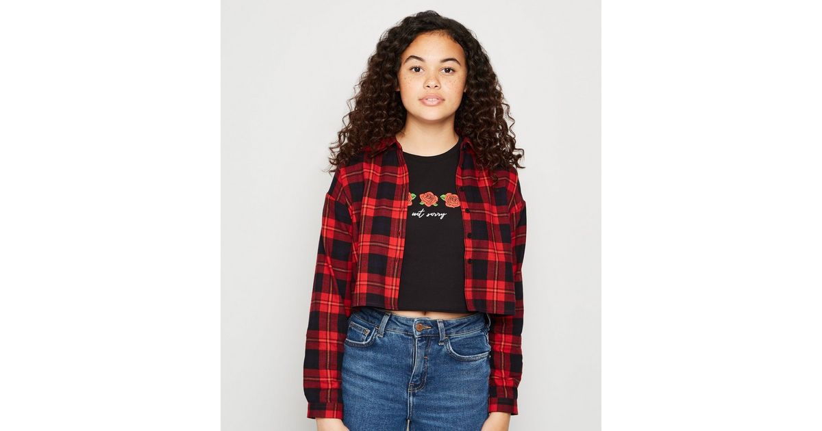 Girls Red Check Boxy Shirt | New Look
