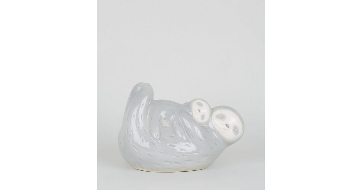 Grey Hugging Sloth Money Box | New Look