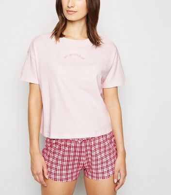 Pink Not My Problem Slogan Pyjama Set | New Look