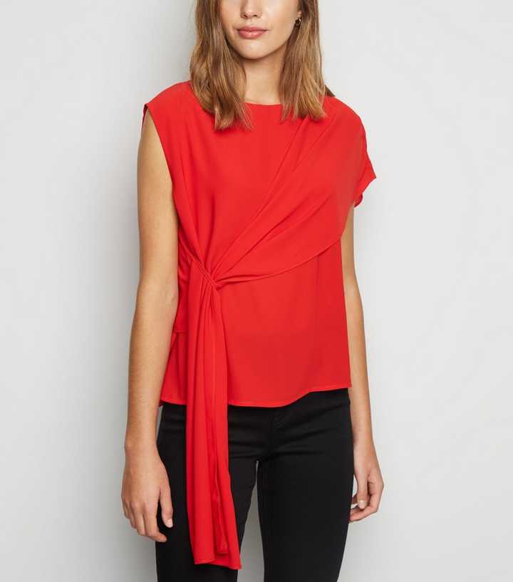 Red Drape Cape Top | New Look