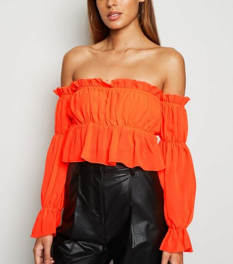 Orange Tops Coral Neon Orange And Burnt Orange Tops New Look