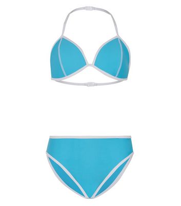 Girls Turquoise Scuba Bikini Set | New Look