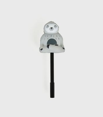 Pale Grey Sloth Stress Ball Pen | New Look