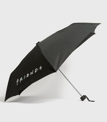 Black Logo Friends Umbrella | New Look