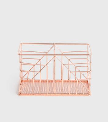 Rose Gold Wire Pen pot | New Look