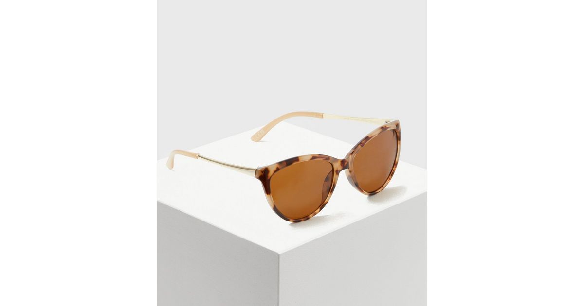 Brown Tortoiseshell Effect Cat Eye Sunglasses New Look