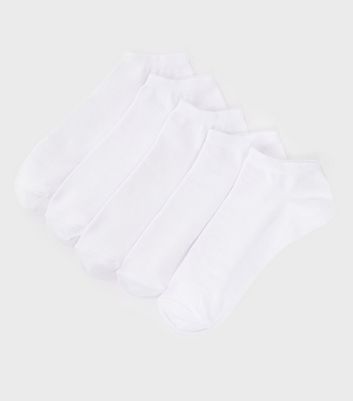 5 Pack White Trainer Socks | New Look