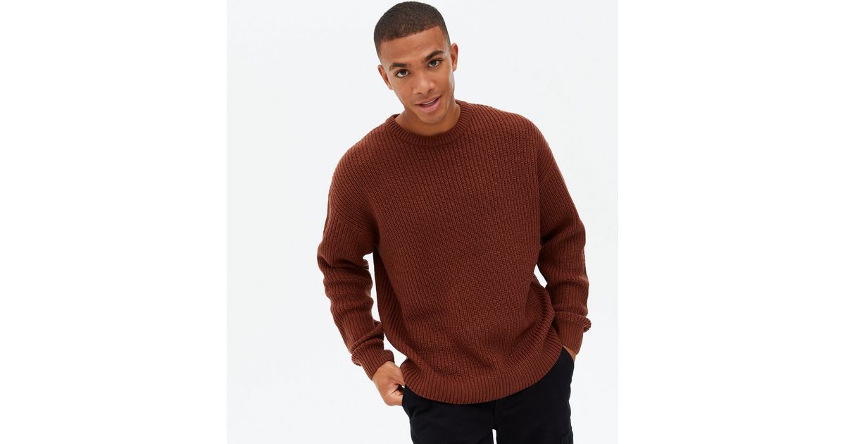 Rust Relaxed Fit Crew Neck Jumper | New Look