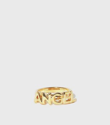 Gold Angel Ring | New Look