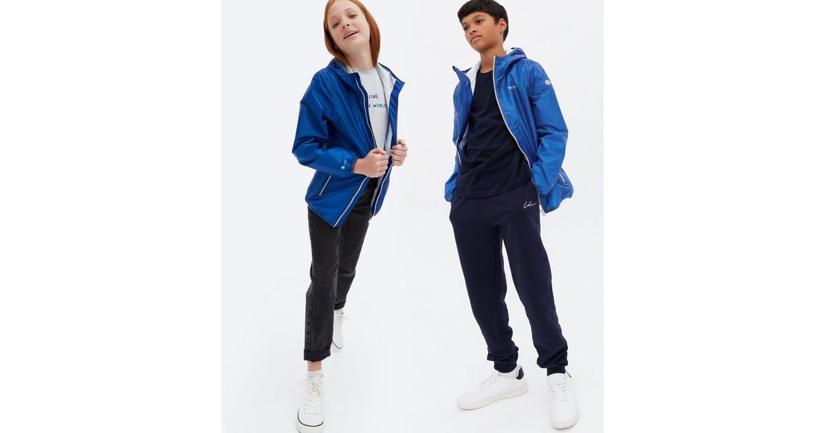 Regatta Kids Unisex Bright Blue Swirl Waterproof Jacket | New Look