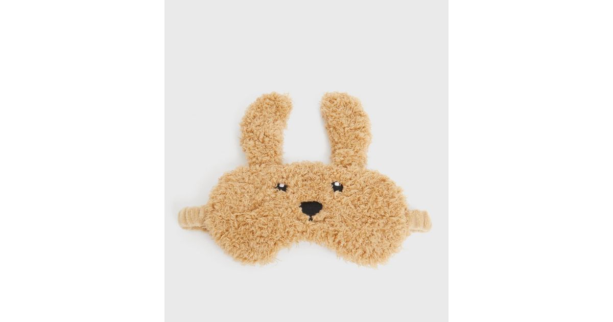 Brown Teddy Dog Eye Mask | New Look