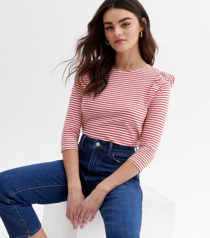 Womens Red Striped Tops Women's Tops: Cute Tops, Trendy Blouses & Tees