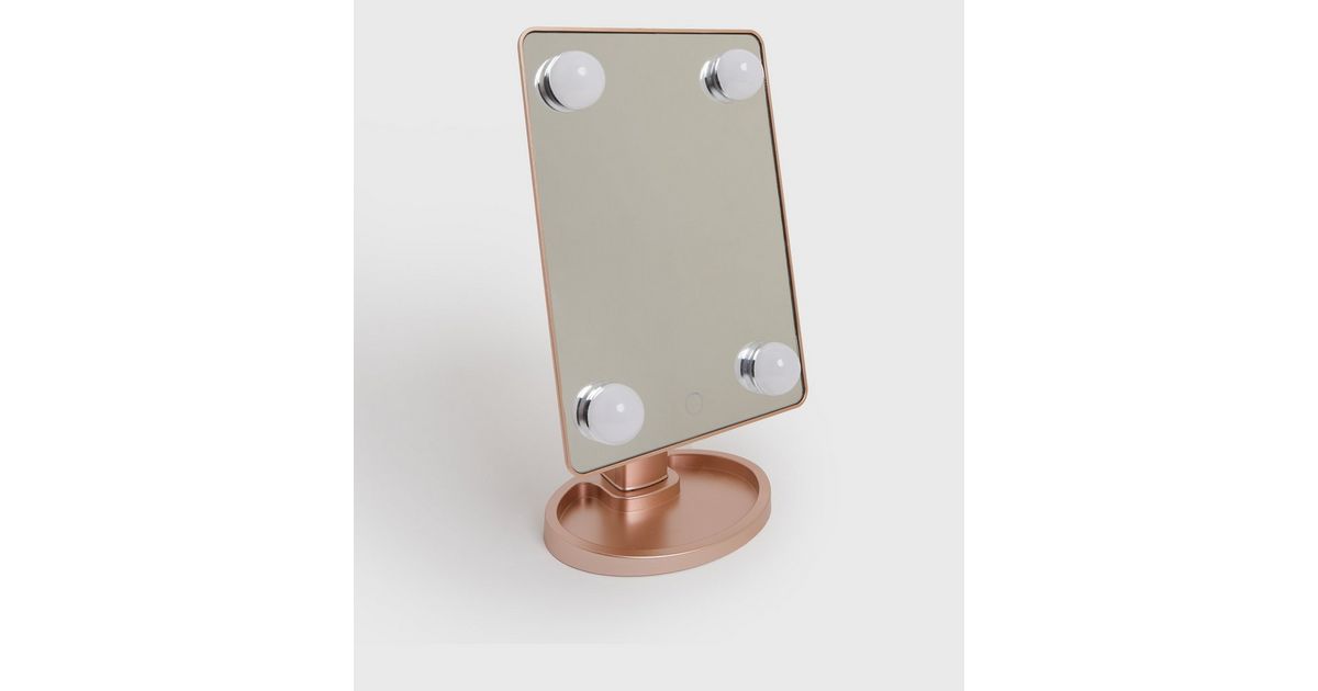 Rose Gold LED Standing Mirror | New Look