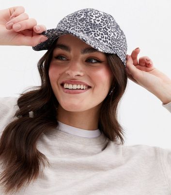 Black Leopard Print Sports Cap | New Look