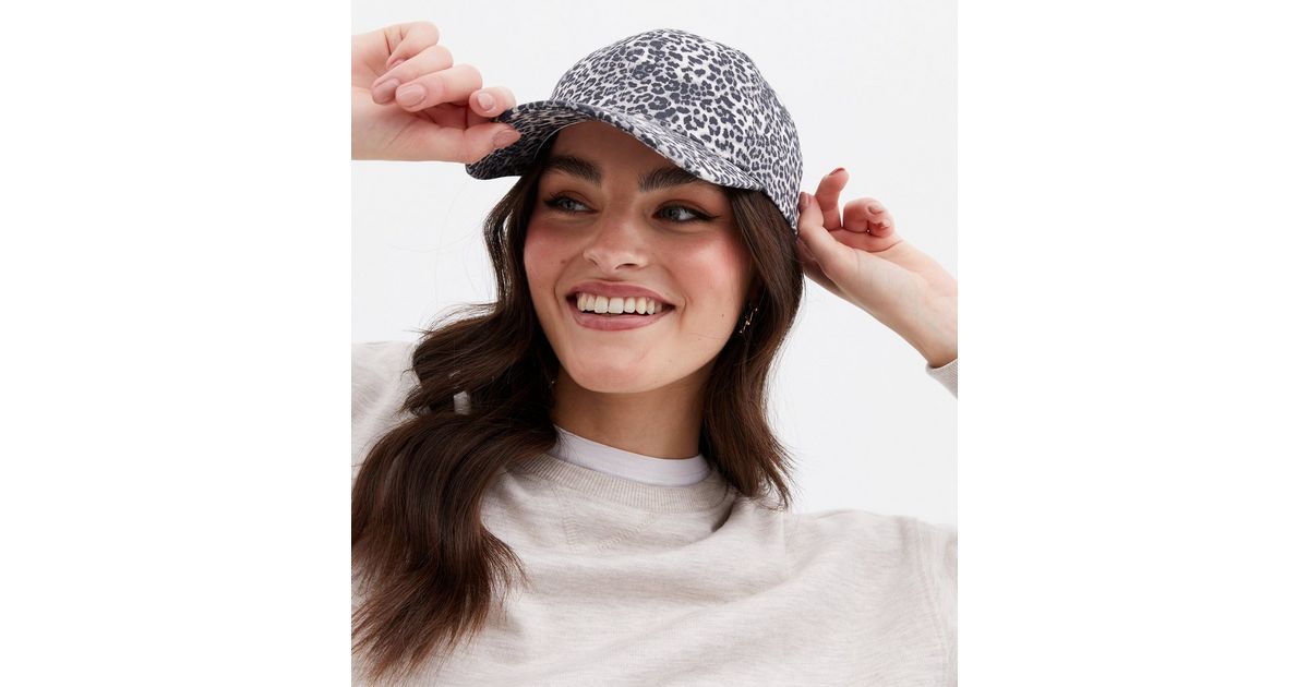 Black Leopard Print Sports Cap | New Look