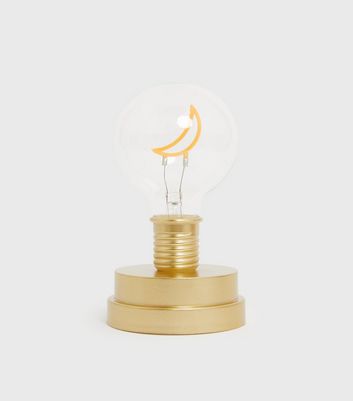 Gold Moon Light Bulb Standing Lamp | New Look