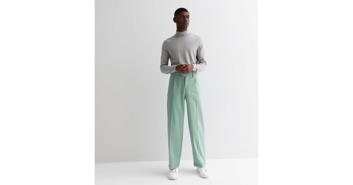 Light Green Wide Leg Trousers | New Look