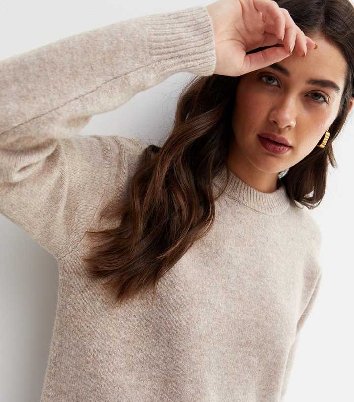 Mink Knit Crew Neck Jumper | New Look