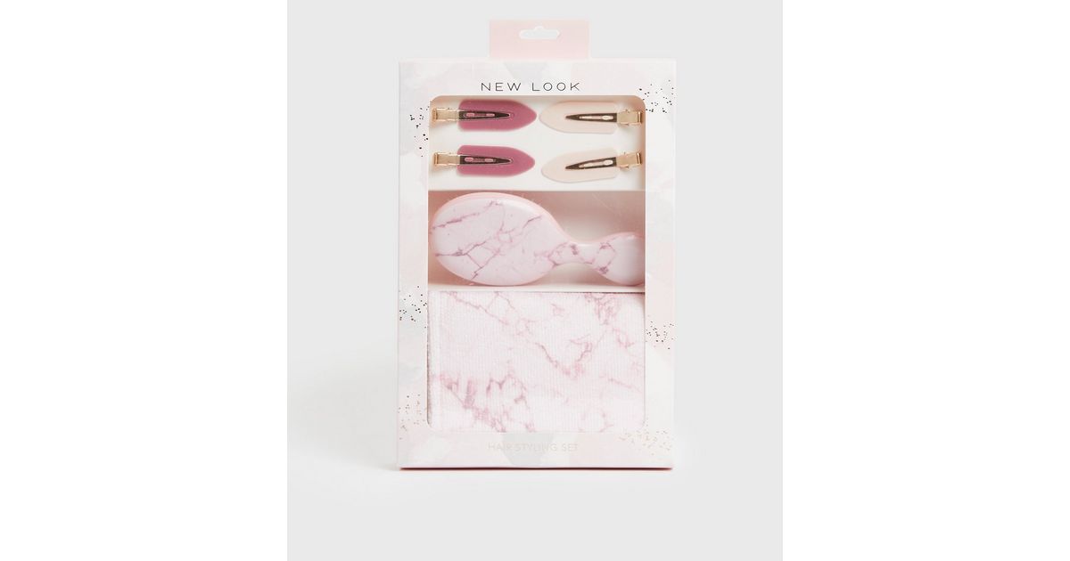 Pink Marble Hair Styling Set | New Look