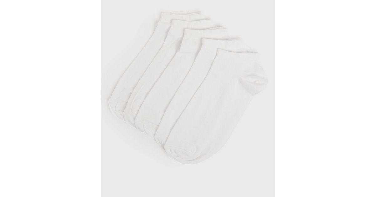 5 Pack White Trainer Socks | New Look