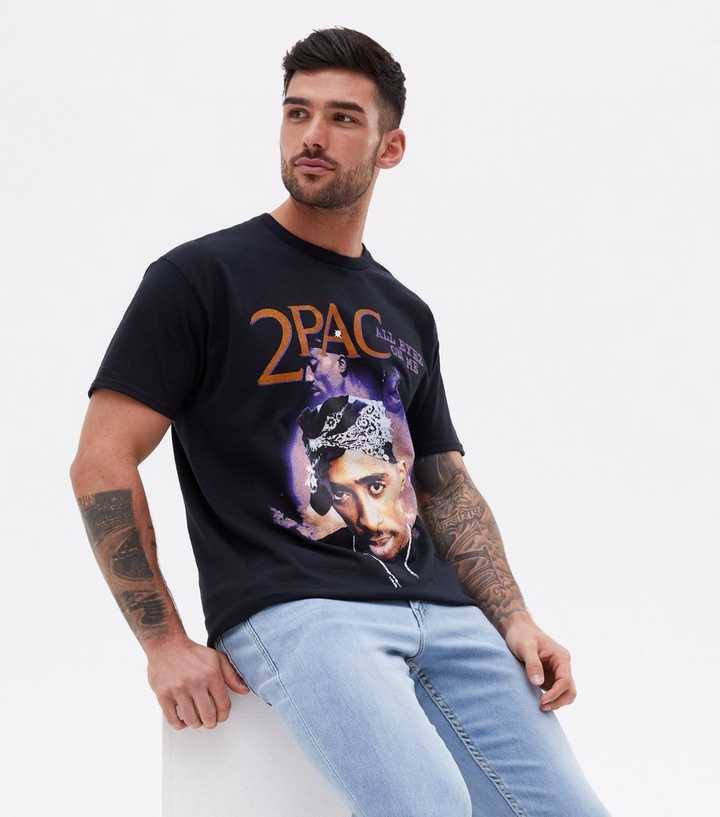 2pac T Shirt Loose Fit Printed T Shirt Black/2Pac Men | H&M PH
