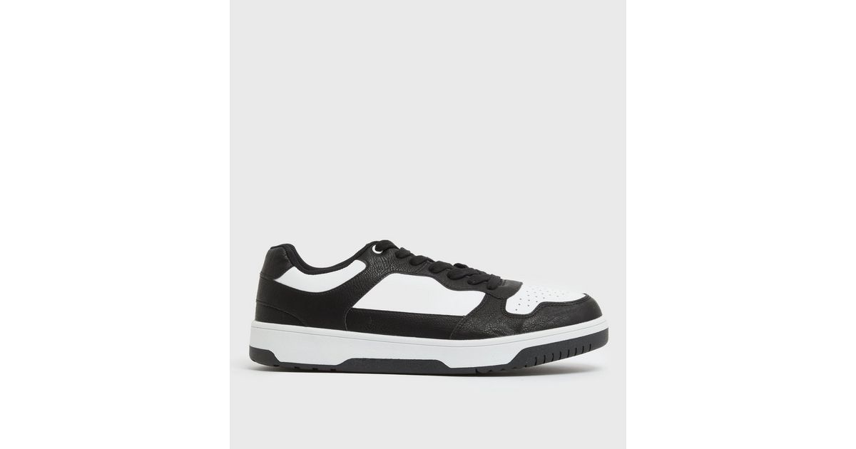 Black Contrast Panel Chunky Trainers | New Look