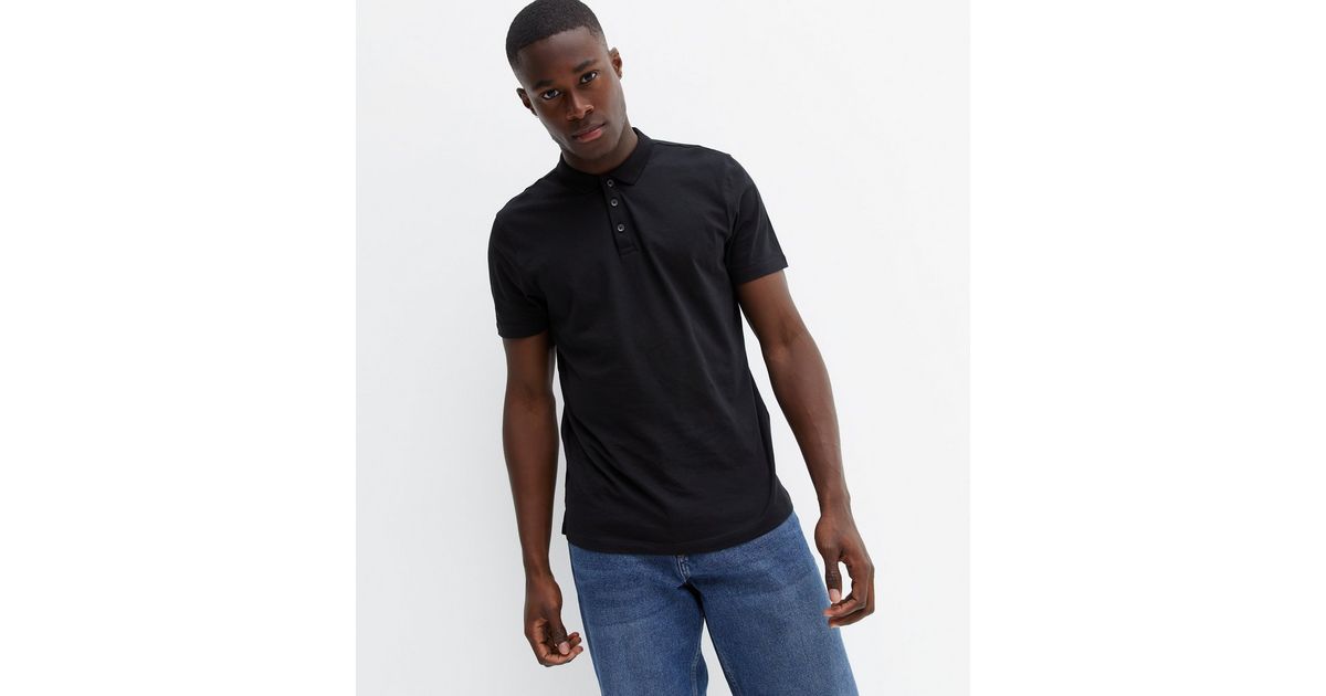 Black Short Sleeve Collared Polo Shirt | New Look