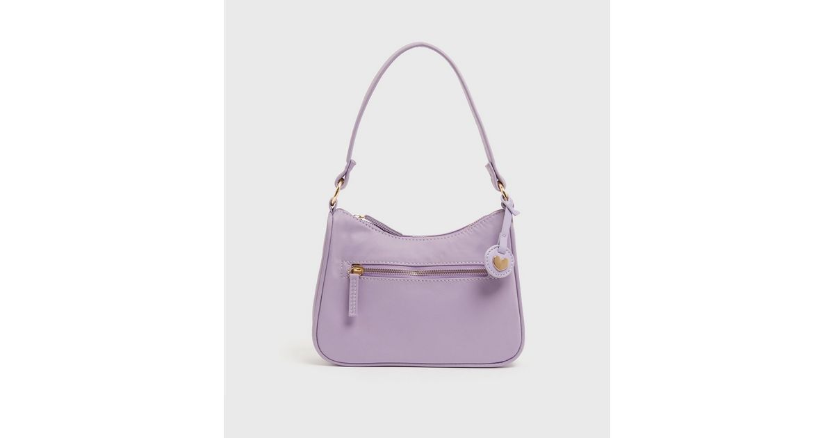 Girls Lilac Zip Front Pocket Shoulder Bag | New Look