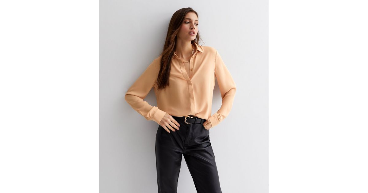 Camel Long Sleeve Shirt | New Look