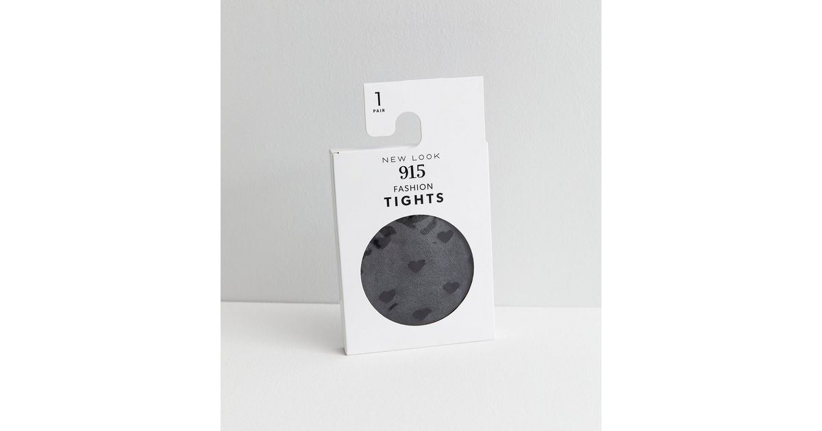 Girls Black Heart Fashion Tights | New Look