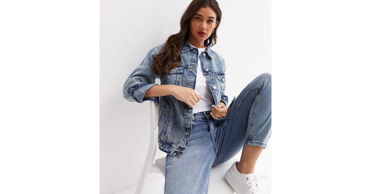 Urban Bliss Blue Oversized Denim Jacket | New Look